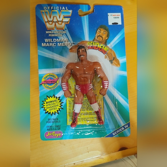 WWE | Toys | Vintage 996 Wildman Marc Mero Wwf Wrestling Justoys Bendems Action Figure | Poshmark